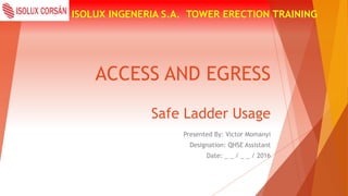 Safe ladder usage | PDF