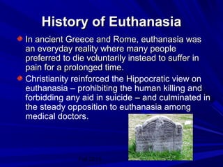 Safe legalization of euthanasia | PPT