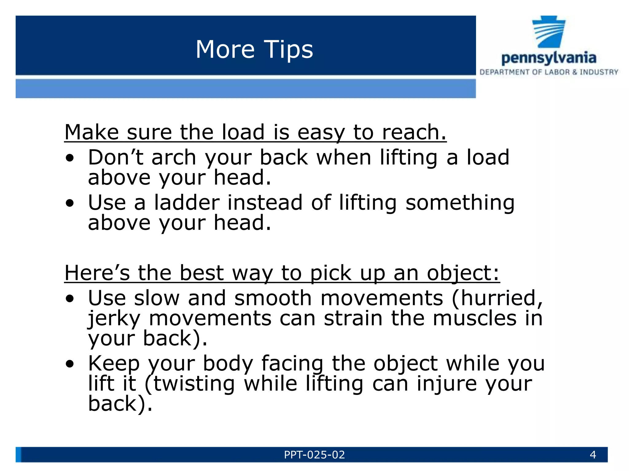 Safe Lifting Material Handling.ppt