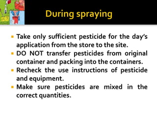 Safe handling and use of pesticides in crops | PPTX