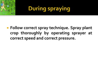 Safe handling and use of pesticides in crops | PPTX