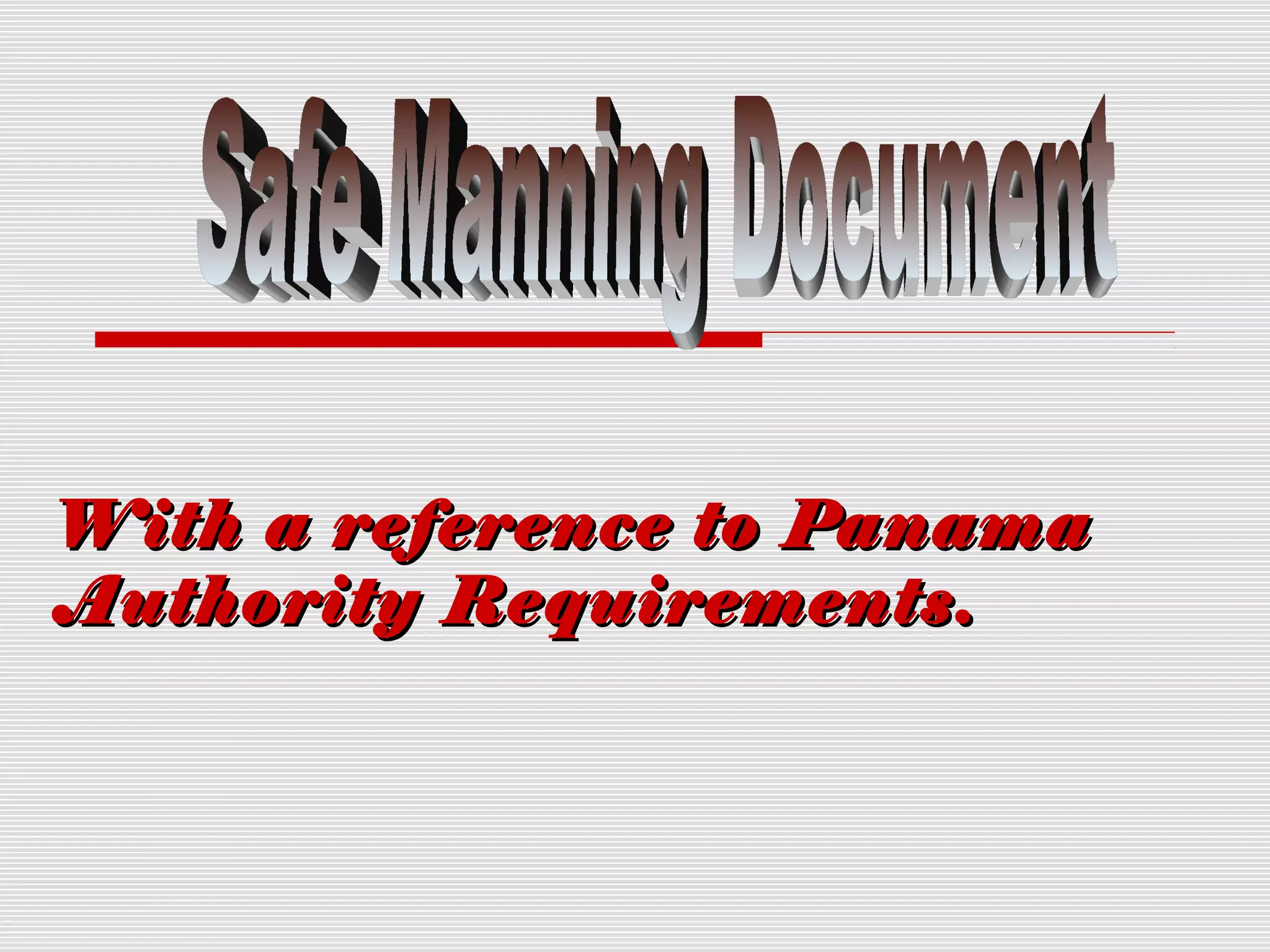 Safe manning | PPT