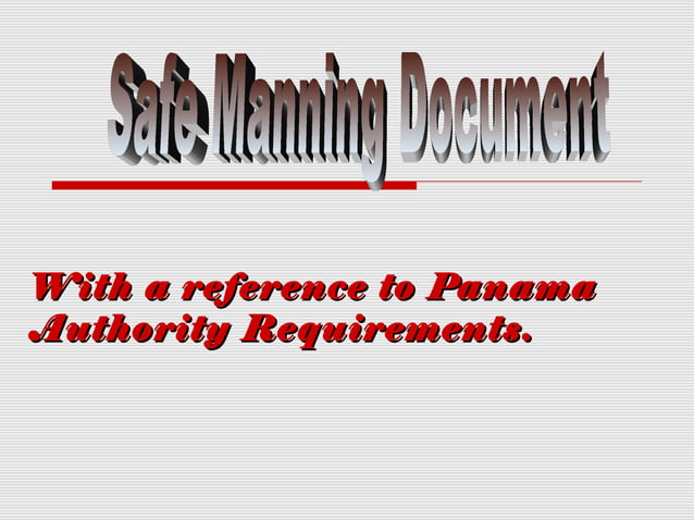 Safe manning | PPT