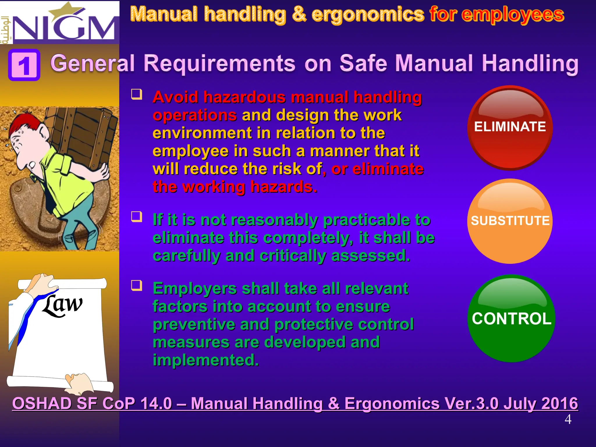 Safe Manual Handling & Ergonomics Training - NIGM.ppt