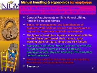 Safe Manual Handling & Ergonomics Training - NIGM.ppt