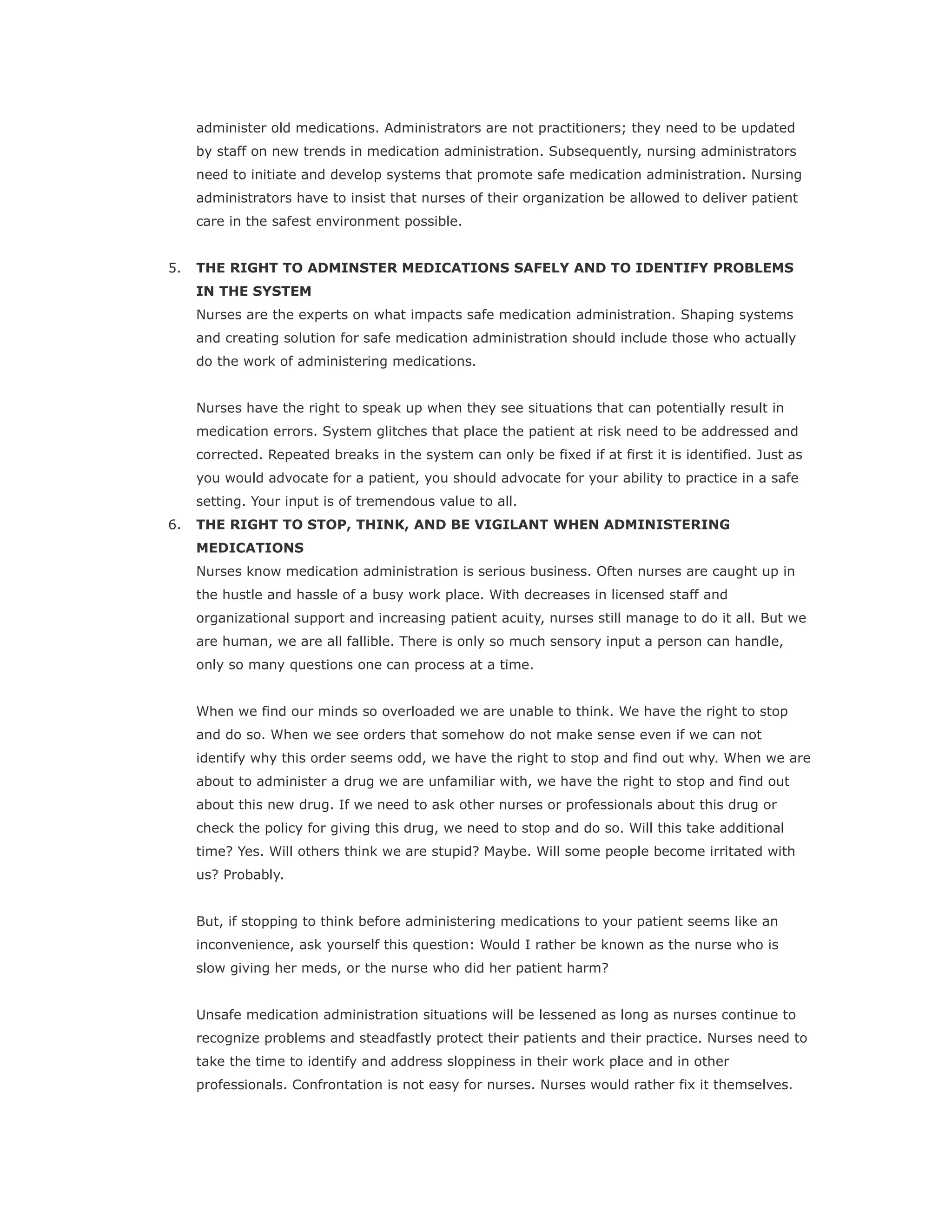 Safe medication admin | DOC
