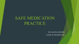 SAFE MEDICATION PRACTICES IN HOSPITAL... | PPTX | First Aid | Injuries
