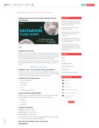 Safemoon clone-script | PDF