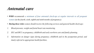Safe Motherhood and Newborn Program | PPTX