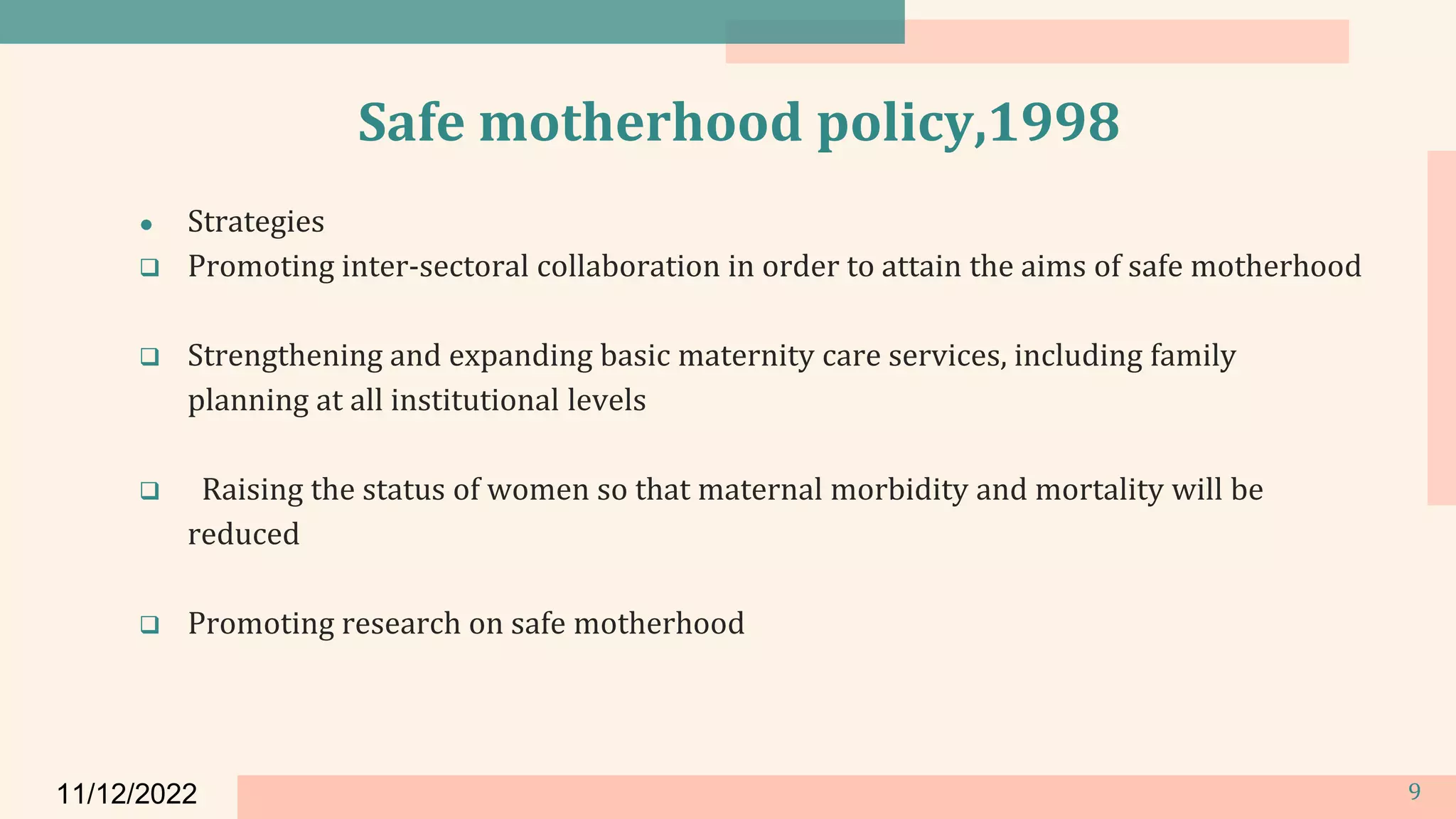 Safe Motherhood Program in Nepal: Challenges and Way Forward | PPTX
