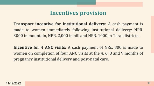 Safe Motherhood Program in Nepal: Challenges and Way Forward | PPTX