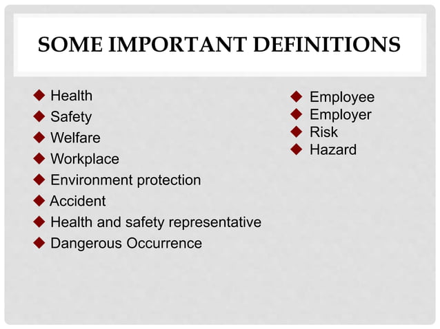 health & safety at work | PPTX