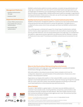 A Single Strong Authentication Platform for Cloud and On-Premise ...