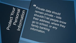 Safe online behavior for kids | PPTX