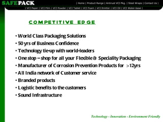 VCI SAFEPACK RANGE | PPS