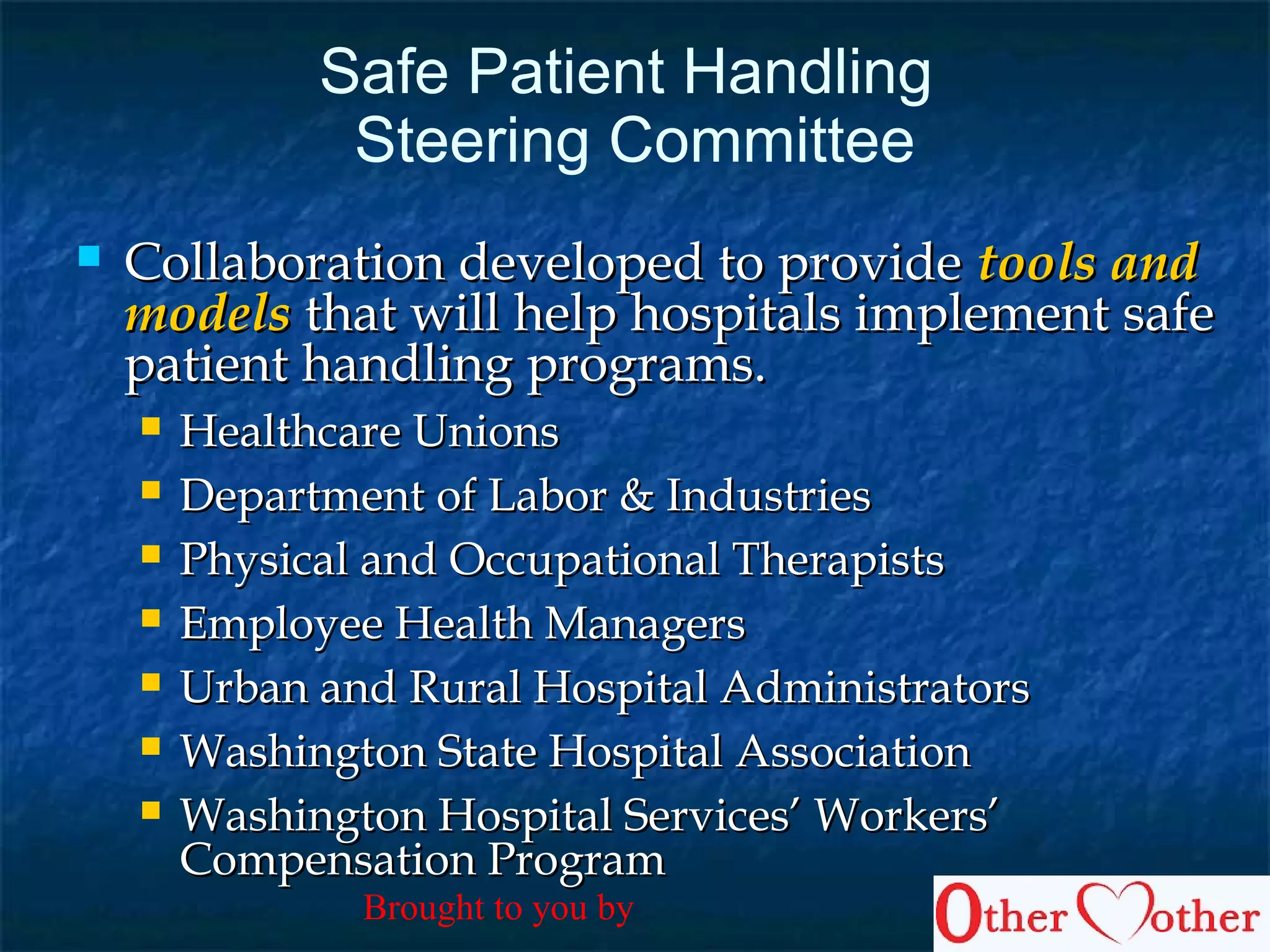 Safe patient handling in safer healthcare environment | PPT