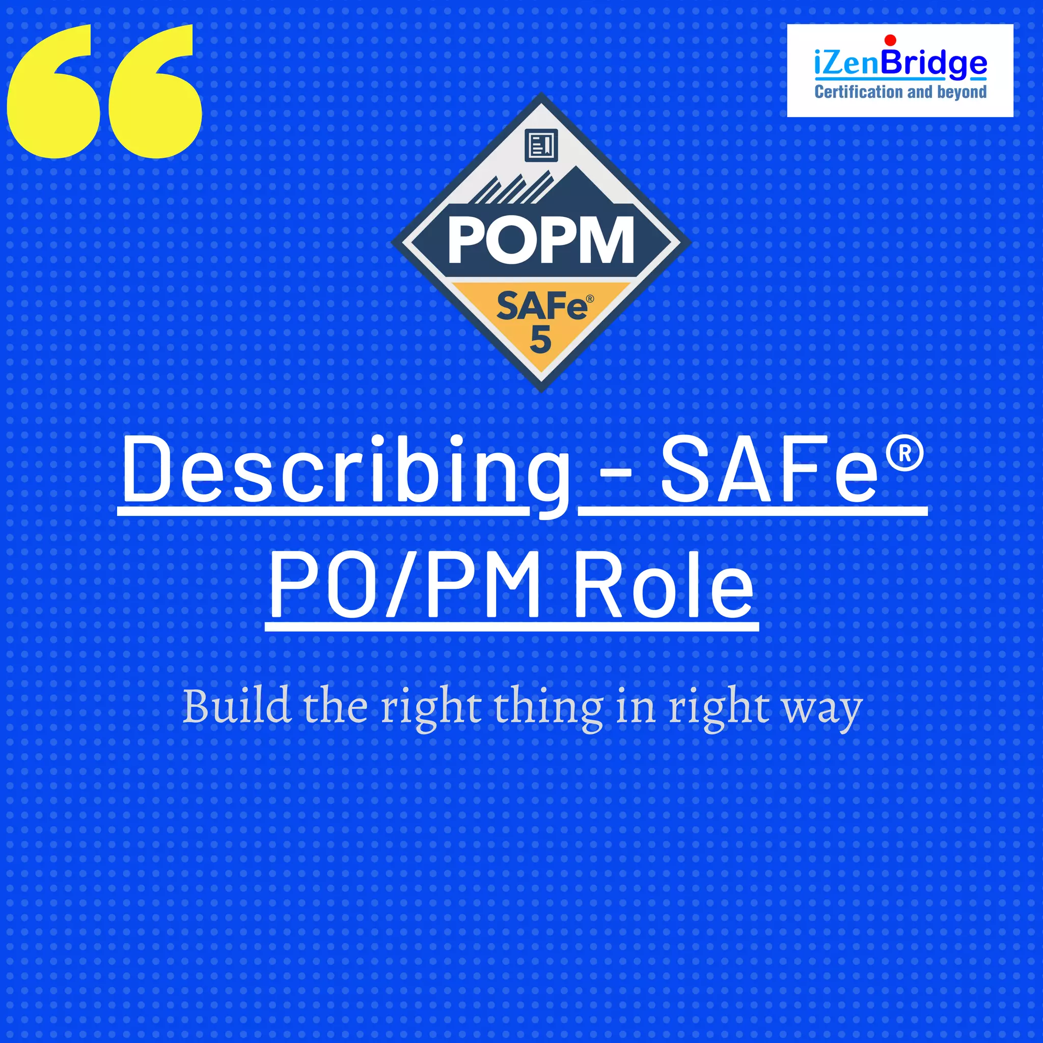 Describing SAFe POPM Slides | PDF