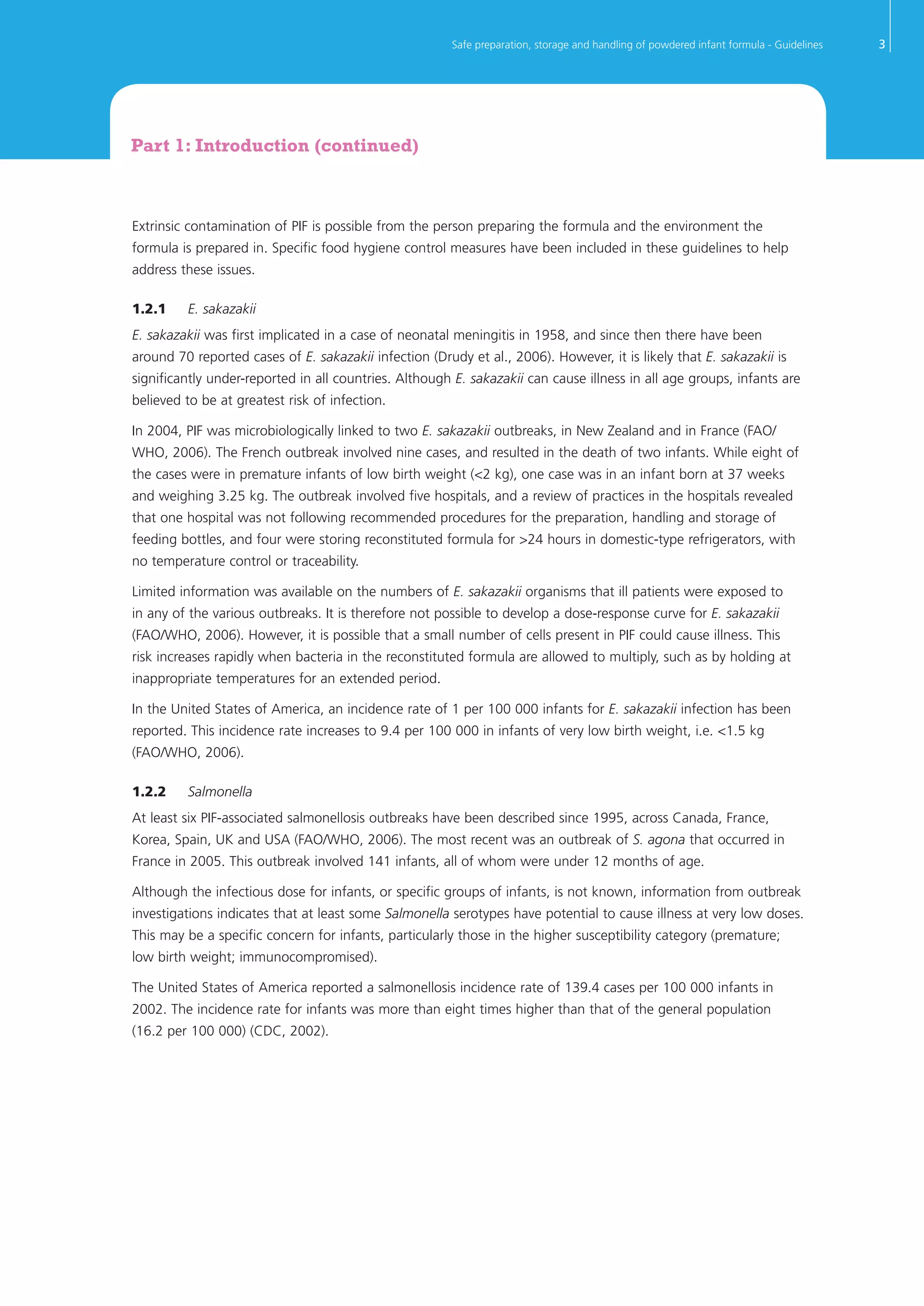 Safe Preparation, Storage And Handling Of Powdered Infant Formula ...