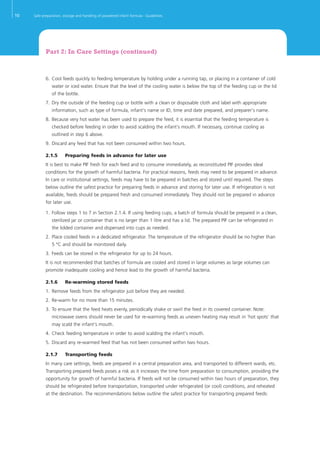 Safe Preparation, Storage And Handling Of Powdered Infant Formula ...