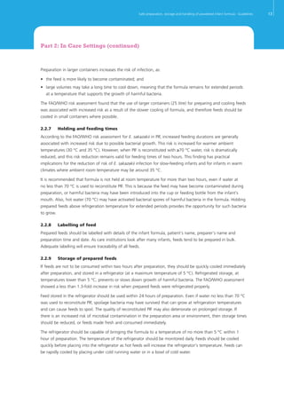 Safe Preparation, Storage And Handling Of Powdered Infant Formula ...