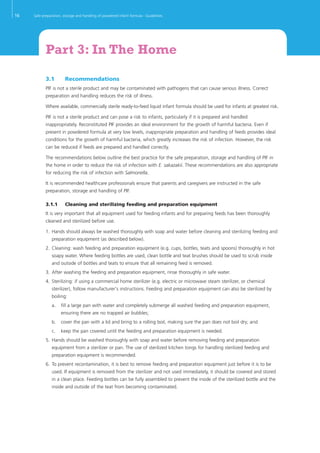 Safe Preparation, Storage And Handling Of Powdered Infant Formula ...