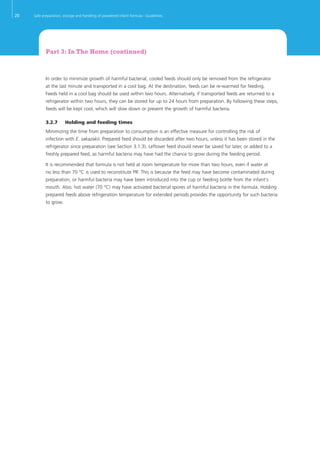 Safe Preparation, Storage And Handling Of Powdered Infant Formula ...