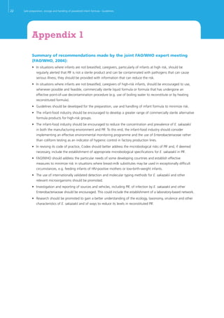 Safe Preparation, Storage And Handling Of Powdered Infant Formula ...