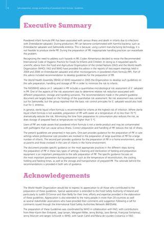 Safe Preparation, Storage And Handling Of Powdered Infant Formula ...