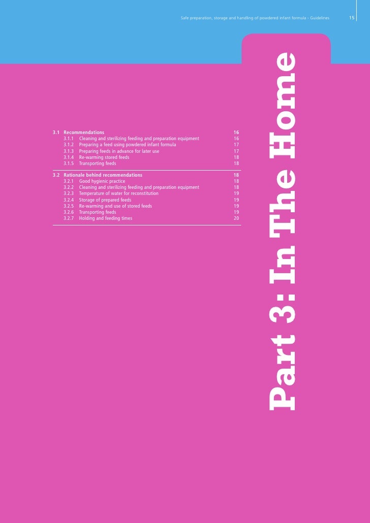 Safe Preparation, Storage And Handling Of Powdered Infant Formula G…