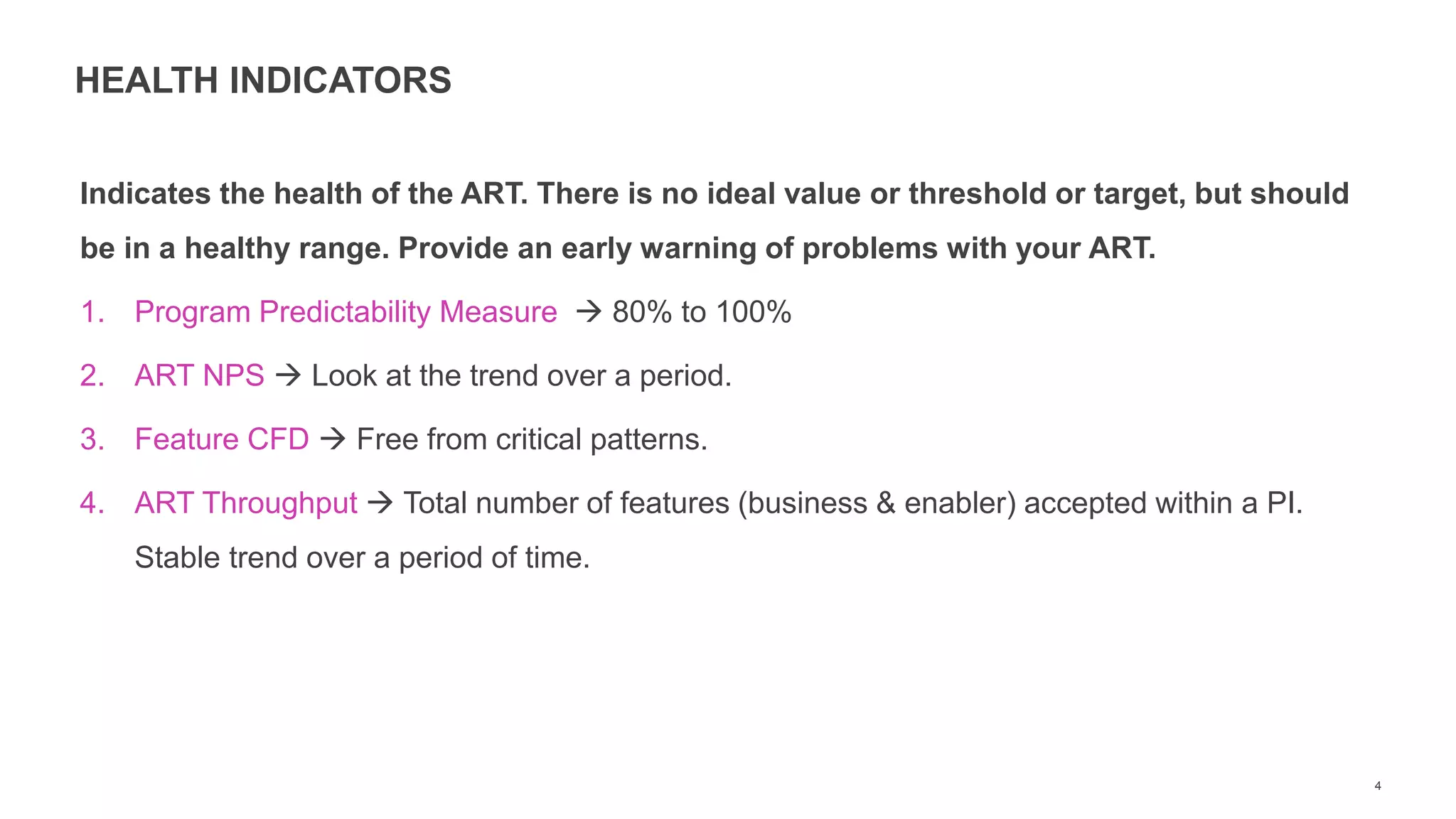 SAFe Program Level Metrics | PDF