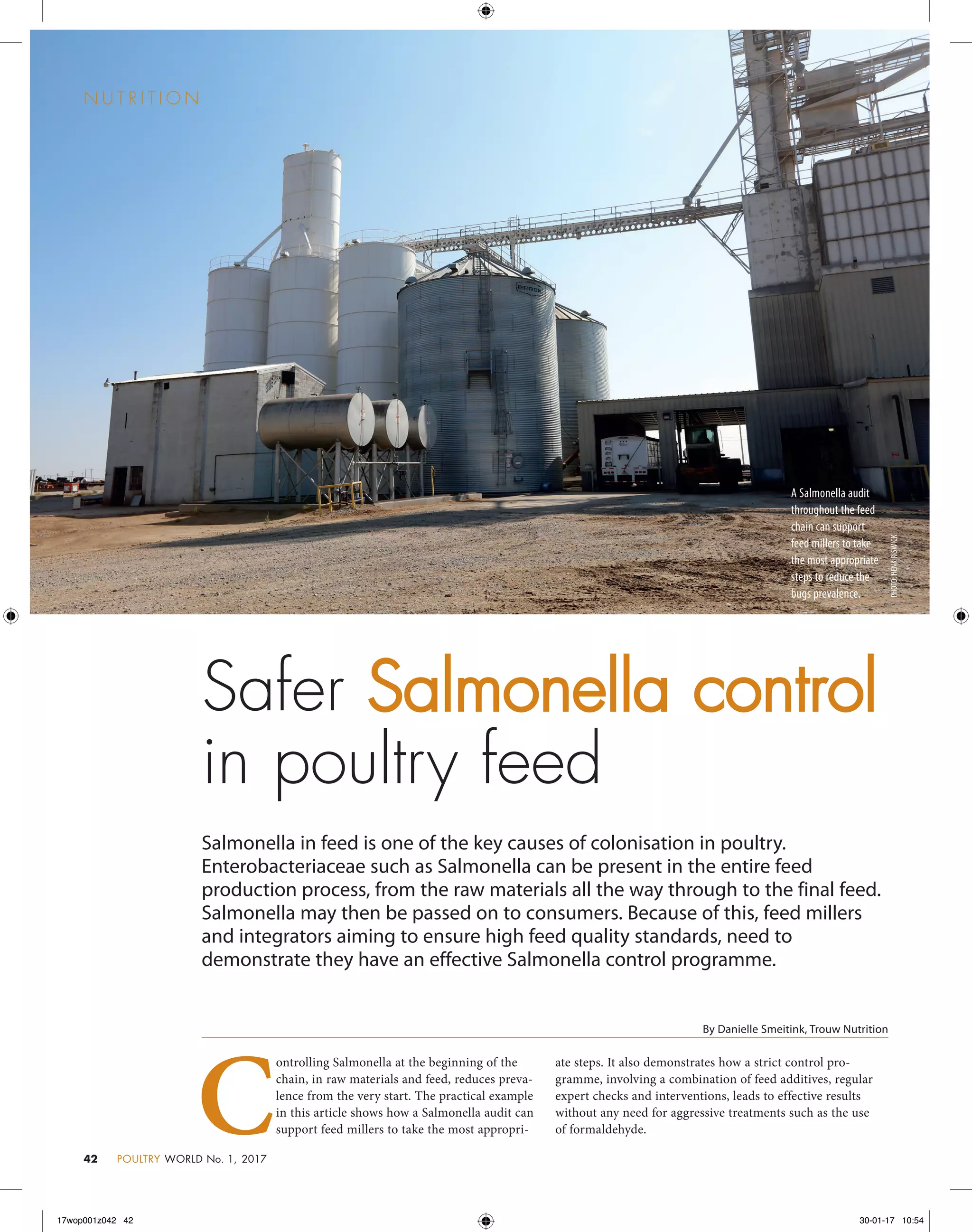 Safer salmonella control in poultry | PDF