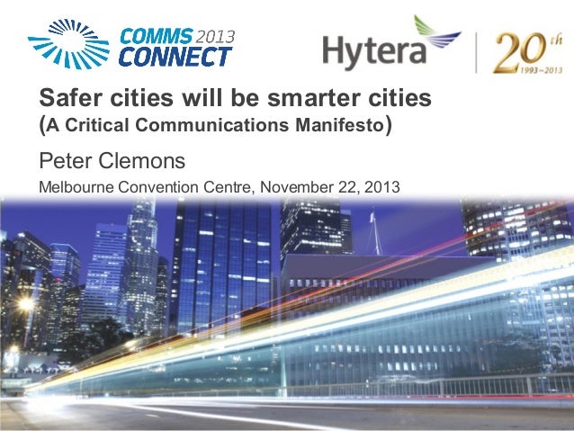 Safer cities will be smarter cities 22 11-13 final