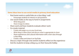 Safe social media learning and twinning for primary schools | PPT