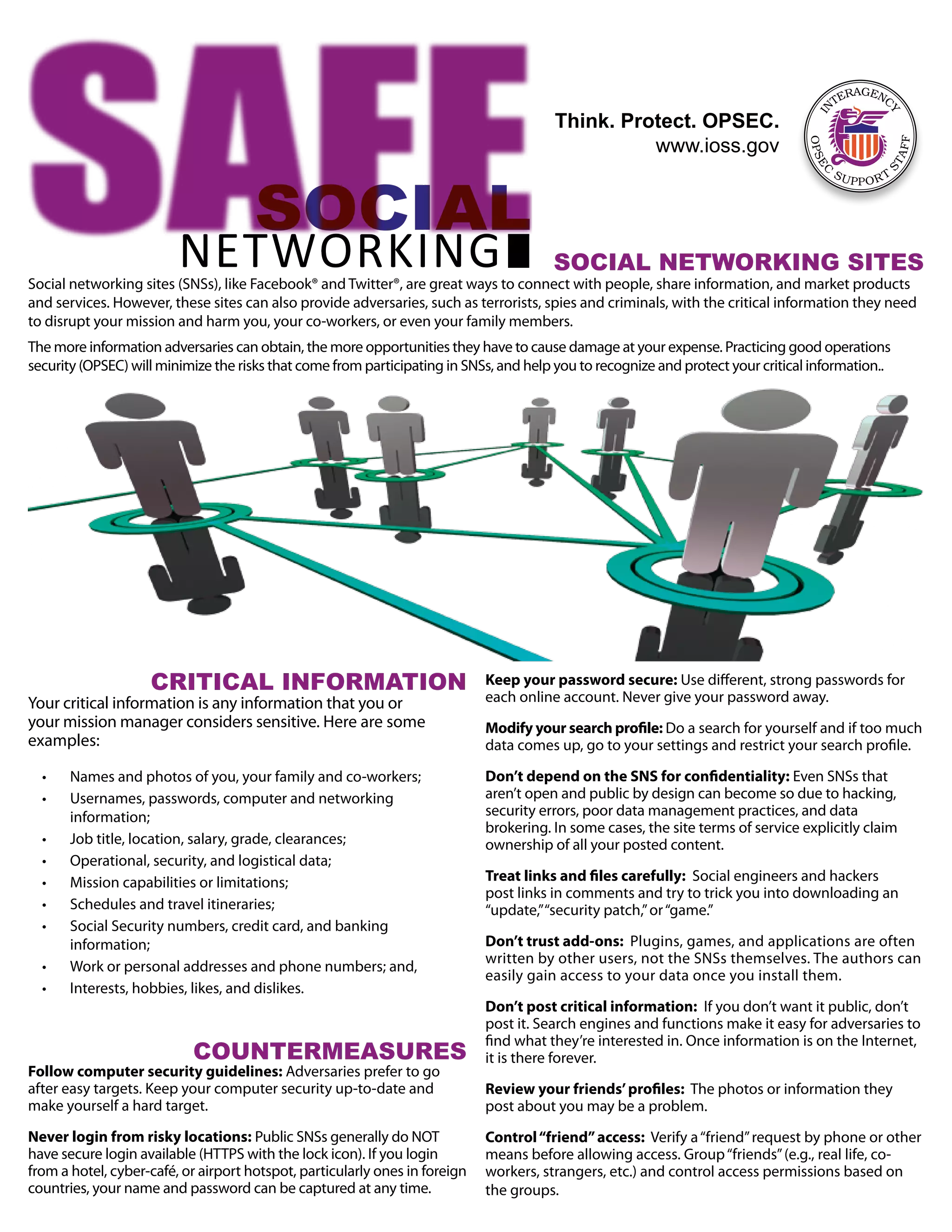 Safe Social Networking Handout | PDF