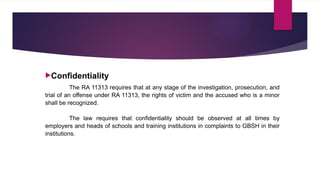 DepEd Safe Space Act 11313 (Bawal Bastos Act) | PPTX