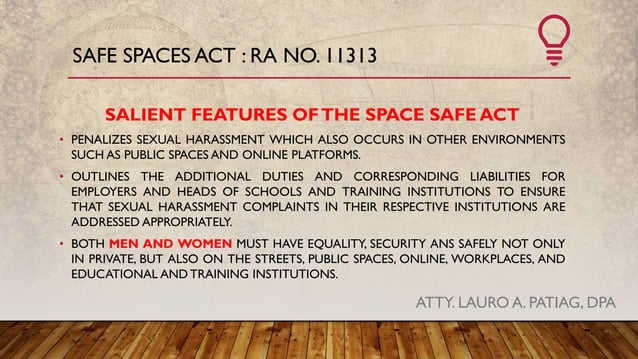 Safe Spaces Act Pdf
