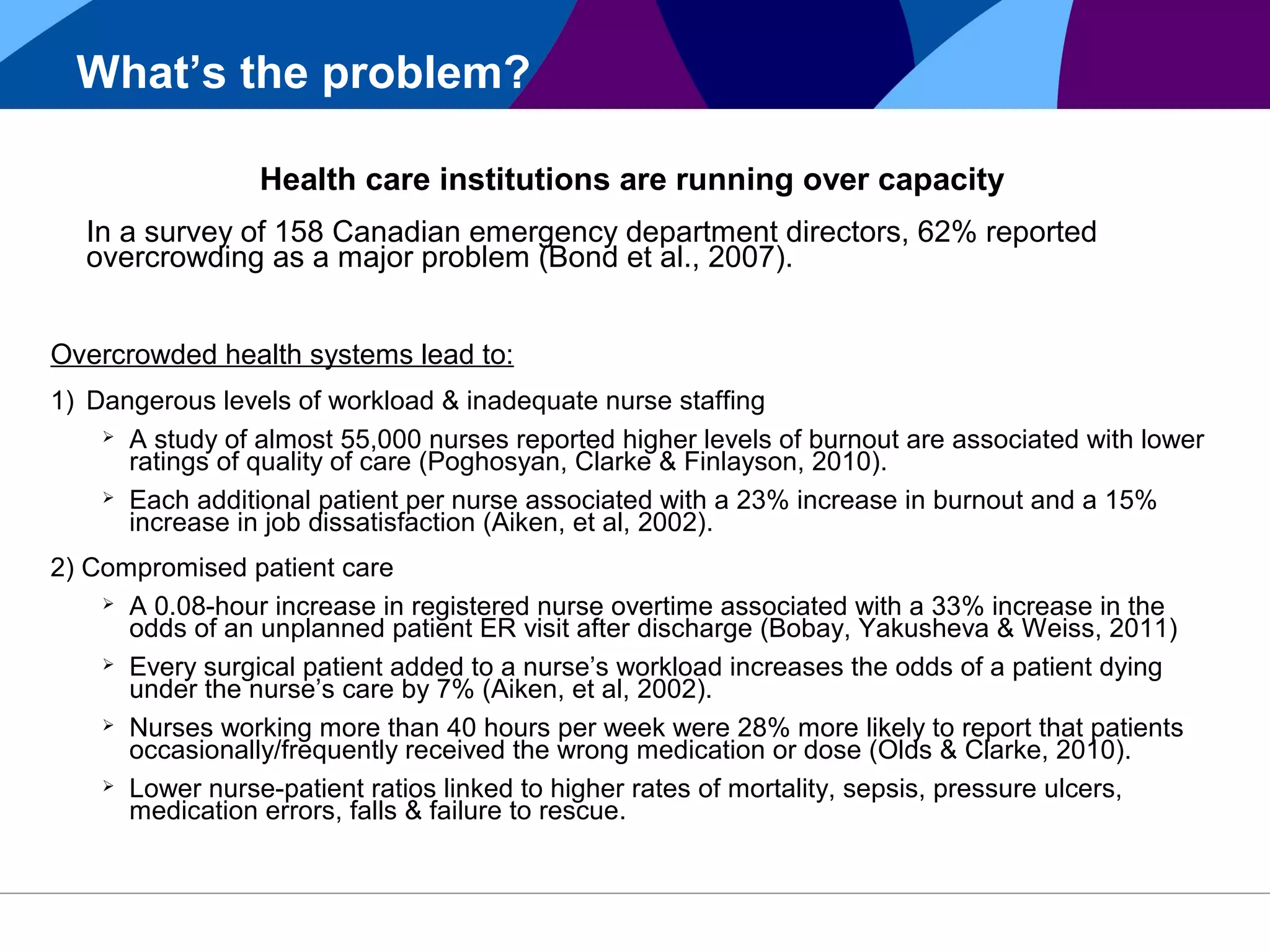 Safe staffing = safe care the role of nurse-patient ratios | PPT