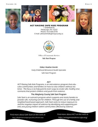 Raising Safe Kids Newsletter June 2014 | PDF