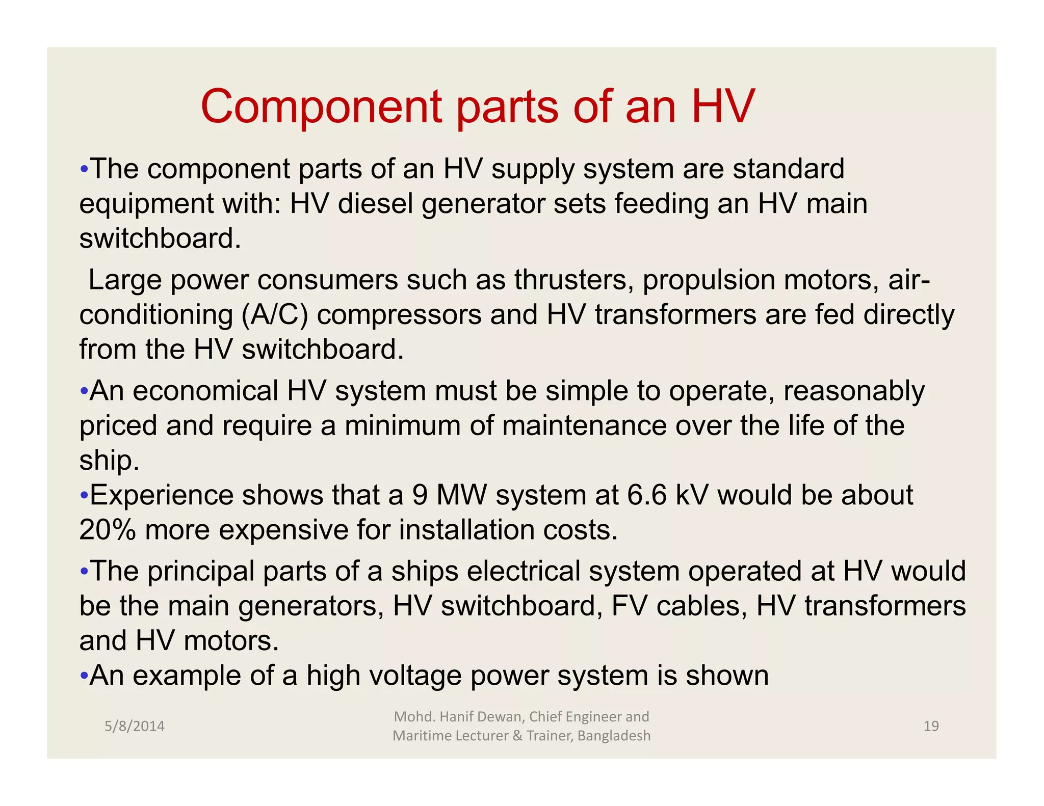 Shipboard High Voltage- Safeties & Applications | PDF