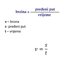 Brzina kod ravnomjernog pravolinijskog kretanja | PPT