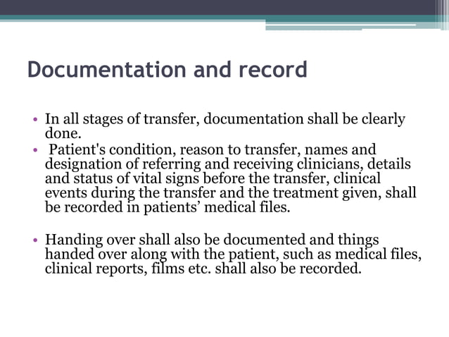 Safe transfer of unstable patient from hospital NABH ppt.pptx