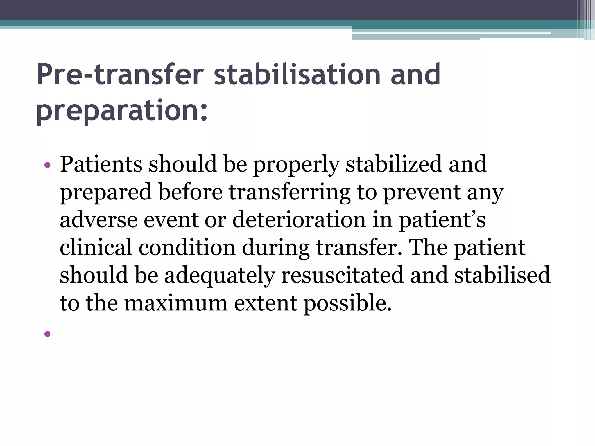 Safe transfer of unstable patient from hospital NABH ppt.pptx
