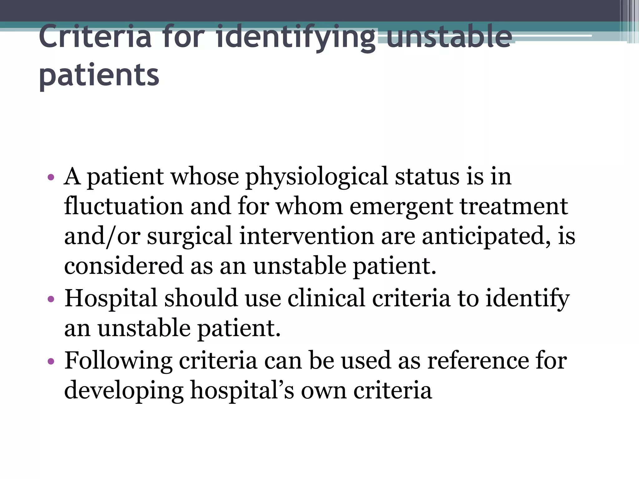 Safe transfer of unstable patient from hospital NABH ppt.pptx