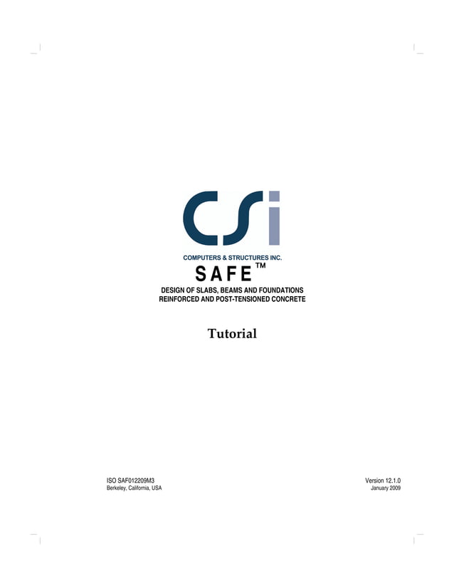 Safe tutorial | PDF | Civil Engineering Industry | Industries