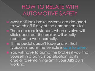 safety antilock braking system | PPTX