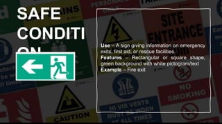 health and safety sings and security engish class | PPTX