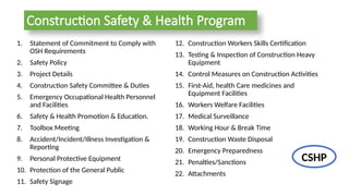 Construction Safety power point presentation | PPTX