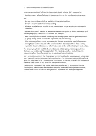 Safety critical-equipment-and-spare-parts-guidance | PDF
