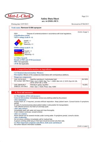 Safety data-sheet-acc-to-osha-hcs-met-l | PDF