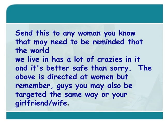 Safety for Girls | PPS